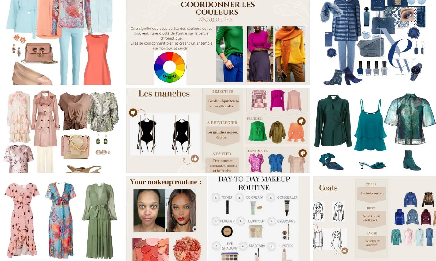 Quelques créations de lookbook et de garde-robes sur mesure